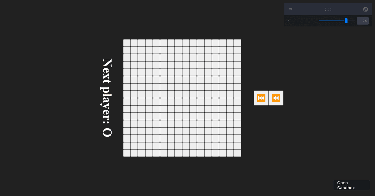 tic tac toe nxn - Codesandbox