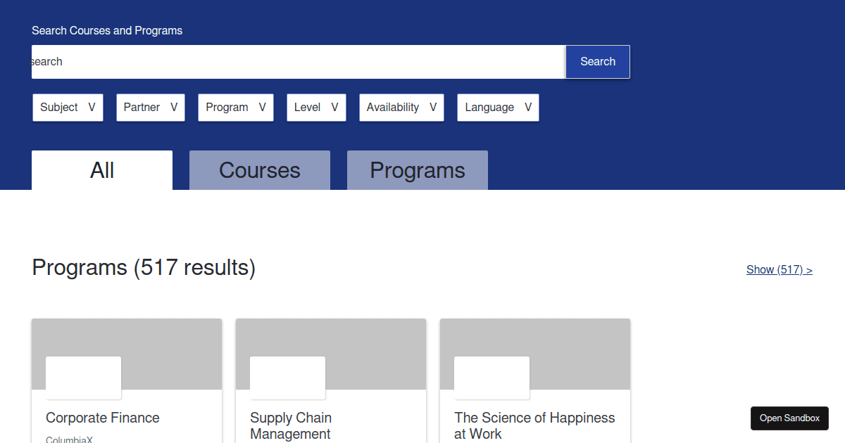 edx-search (forked) - Codesandbox