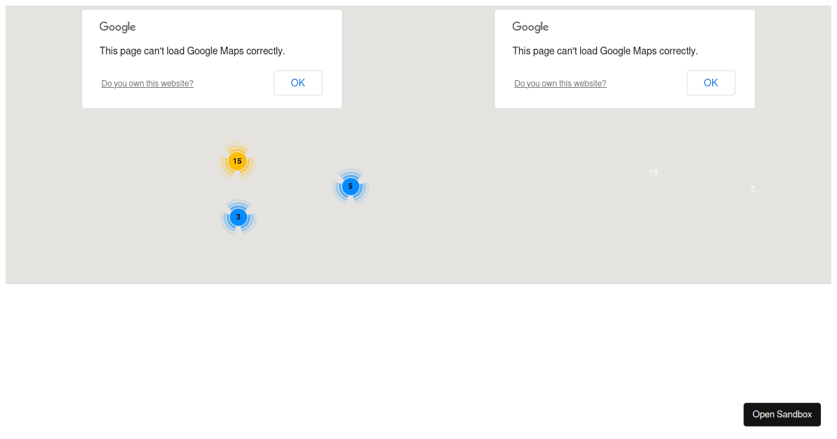 marker-clusterer-api - Codesandbox