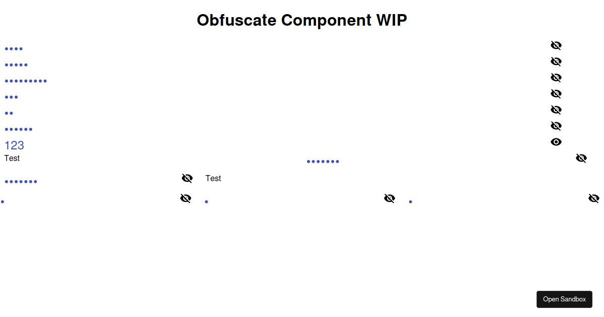 obfuscate toggle - Codesandbox
