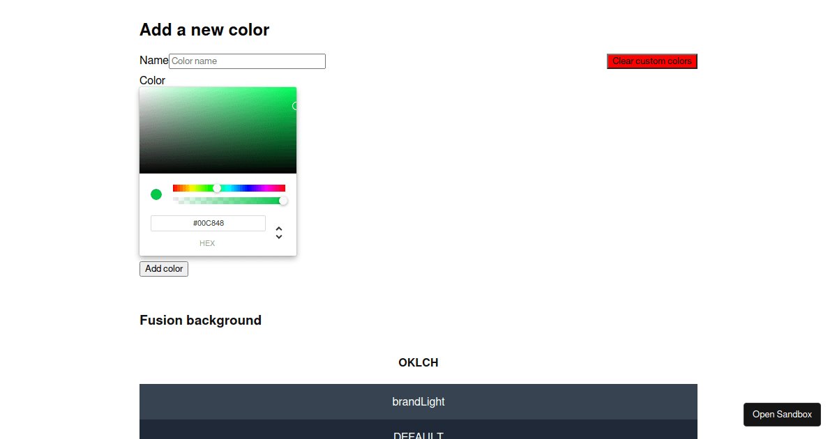 Brand Theme Generator (OKLCH) - Codesandbox