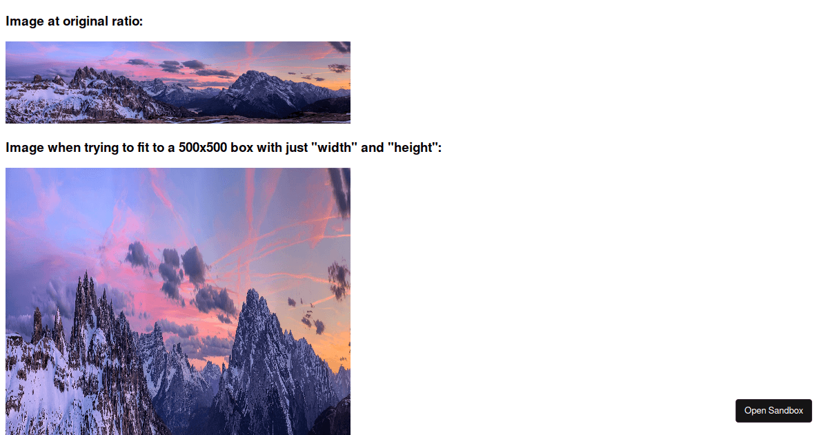 Css Object Fit Example Codesandbox
