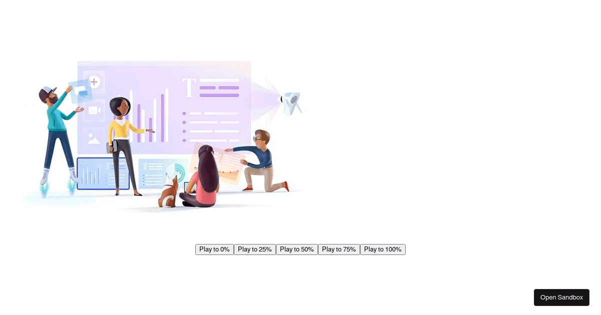 Lottie Steps Animation - Codesandbox