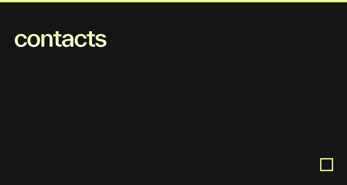 contacts - Codesandbox