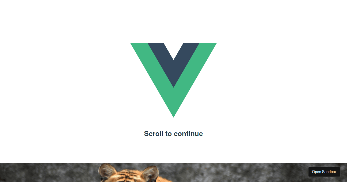 vue-scrollama - photo story - Codesandbox