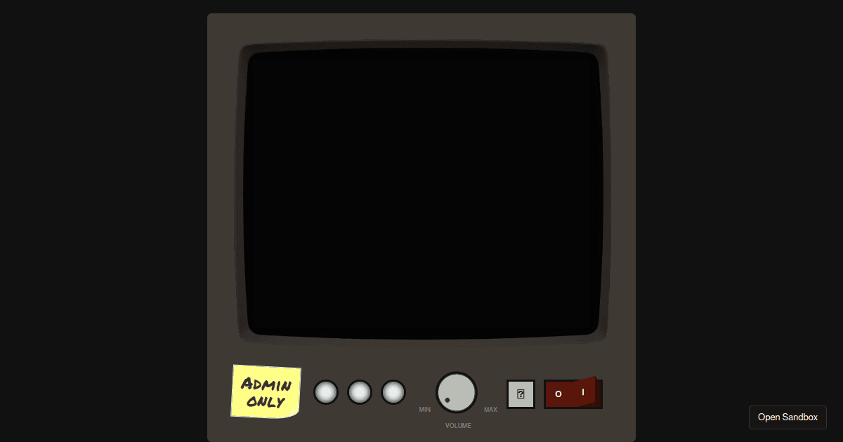 crt-terminal-in-css-js - Codesandbox