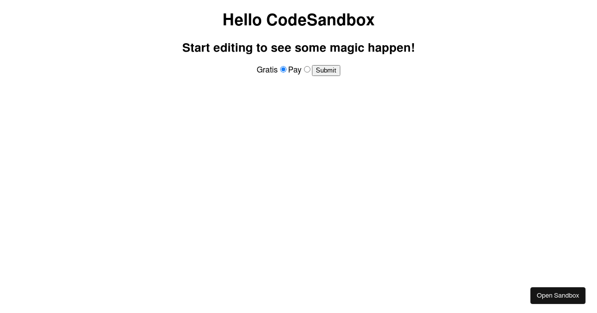 reactjs-manage-radiobutton-behavior - Codesandbox reactjs-manage-radiobutton-behavior - Codesandbox