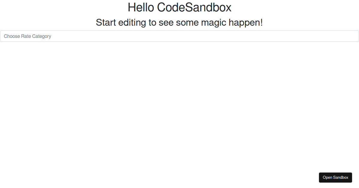 react - Codesandbox