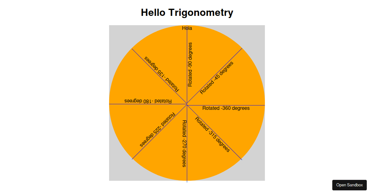 Trigonometry - Codesandbox