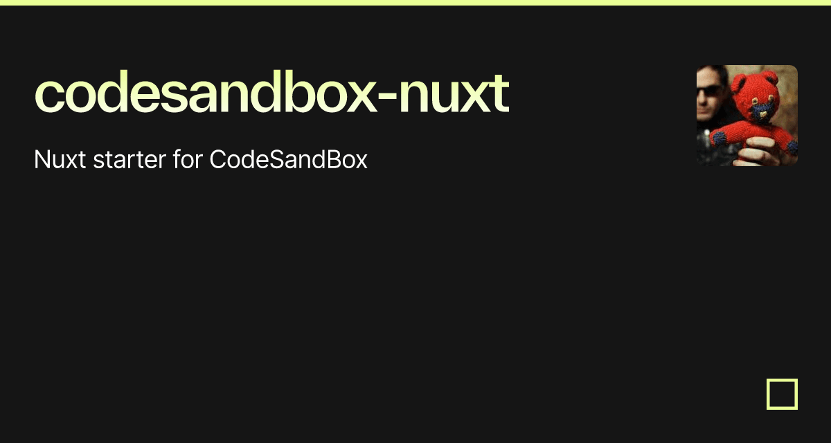 codesandbox-nuxt - Codesandbox