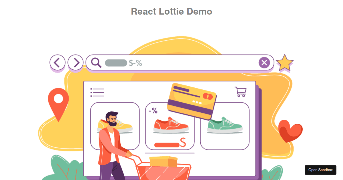 Lottie-Animation (forked) - Codesandbox