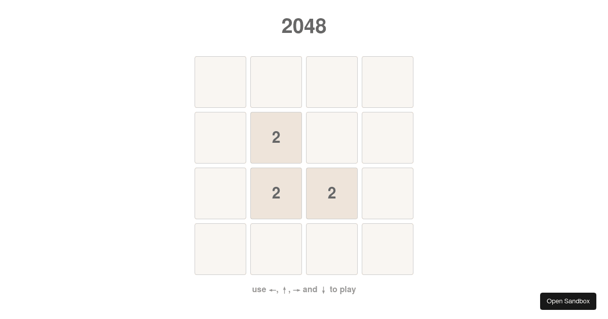react-2048 - Codesandbox