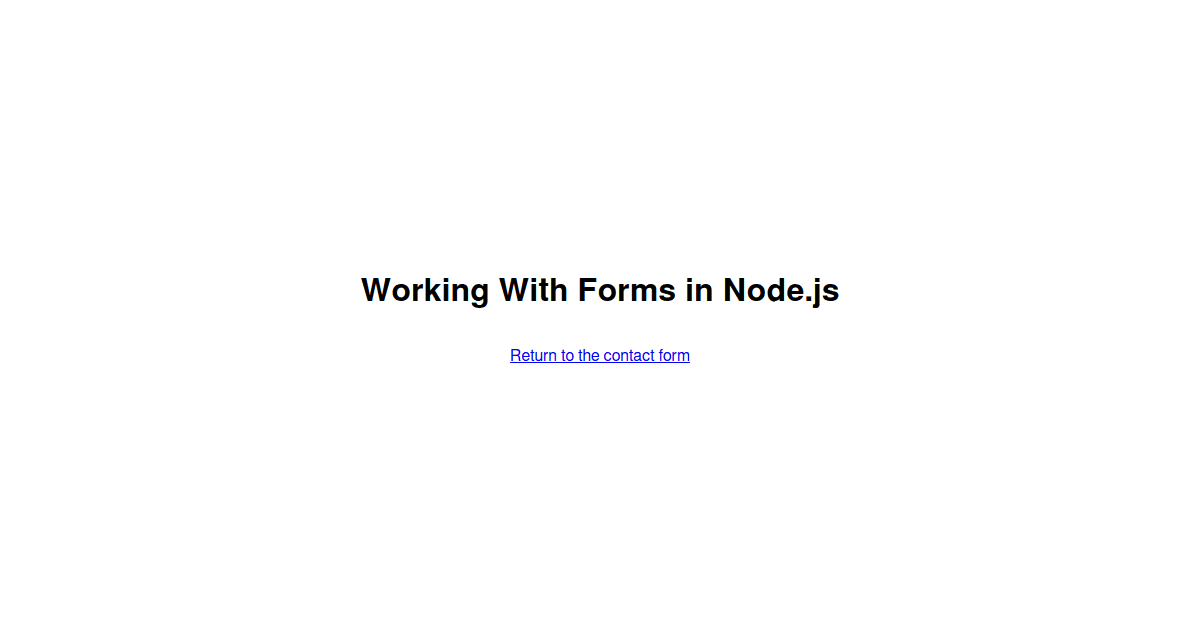 Working With Forms in Node.js (forked) - Codesandbox Working With Forms in Node.js (forked) - Codesandbox