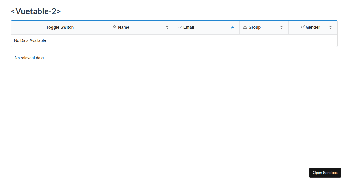 Vuetable-2: Sample Field Component - Codesandbox