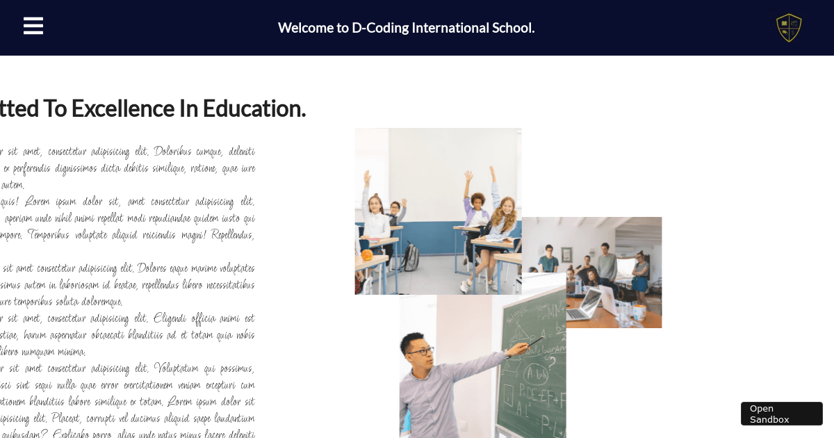 dcoding-inter-school - Codesandbox