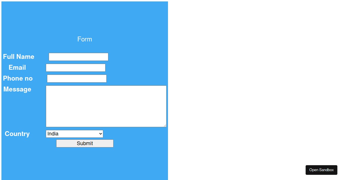 React Assignment Codesandbox