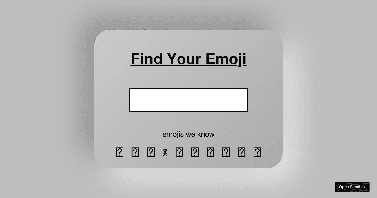 find-your-emoji - Codesandbox