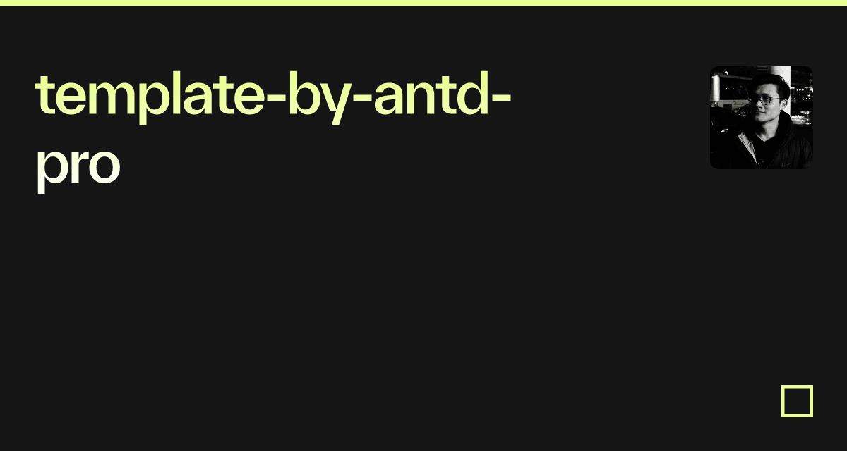 template-by-antd-pro - Codesandbox
