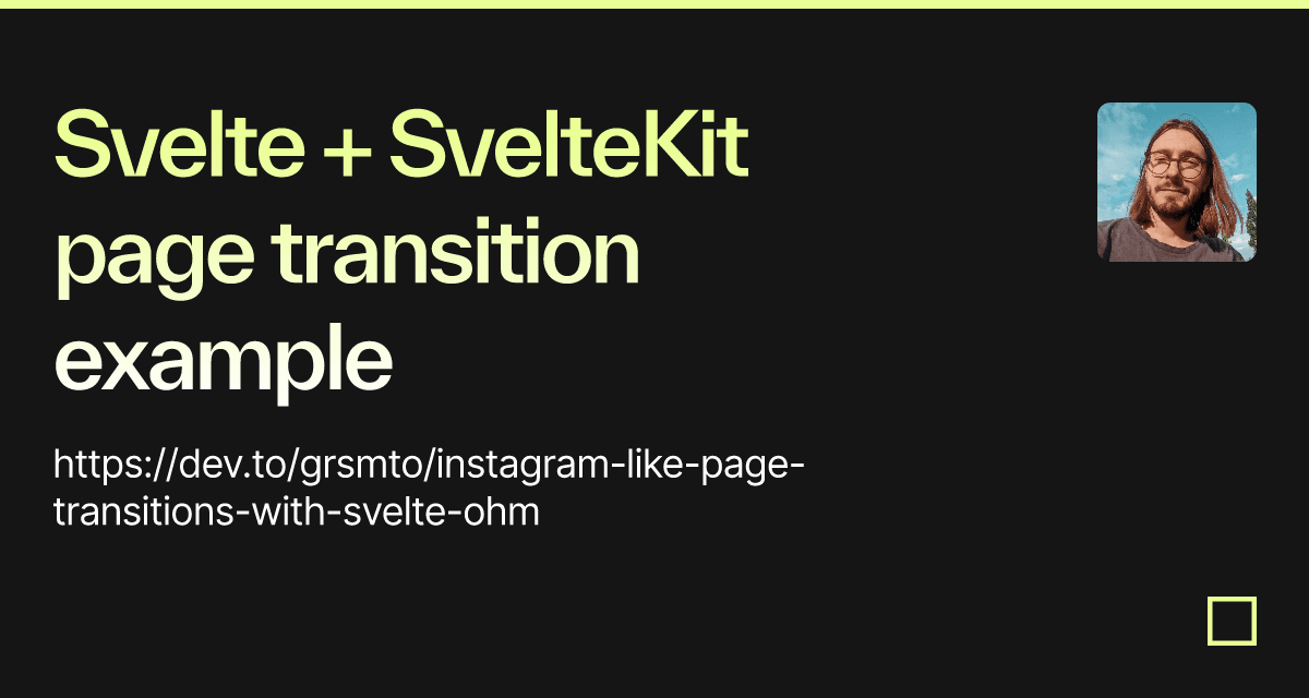 Svelte Sveltekit Page Transition Example Codesandbox