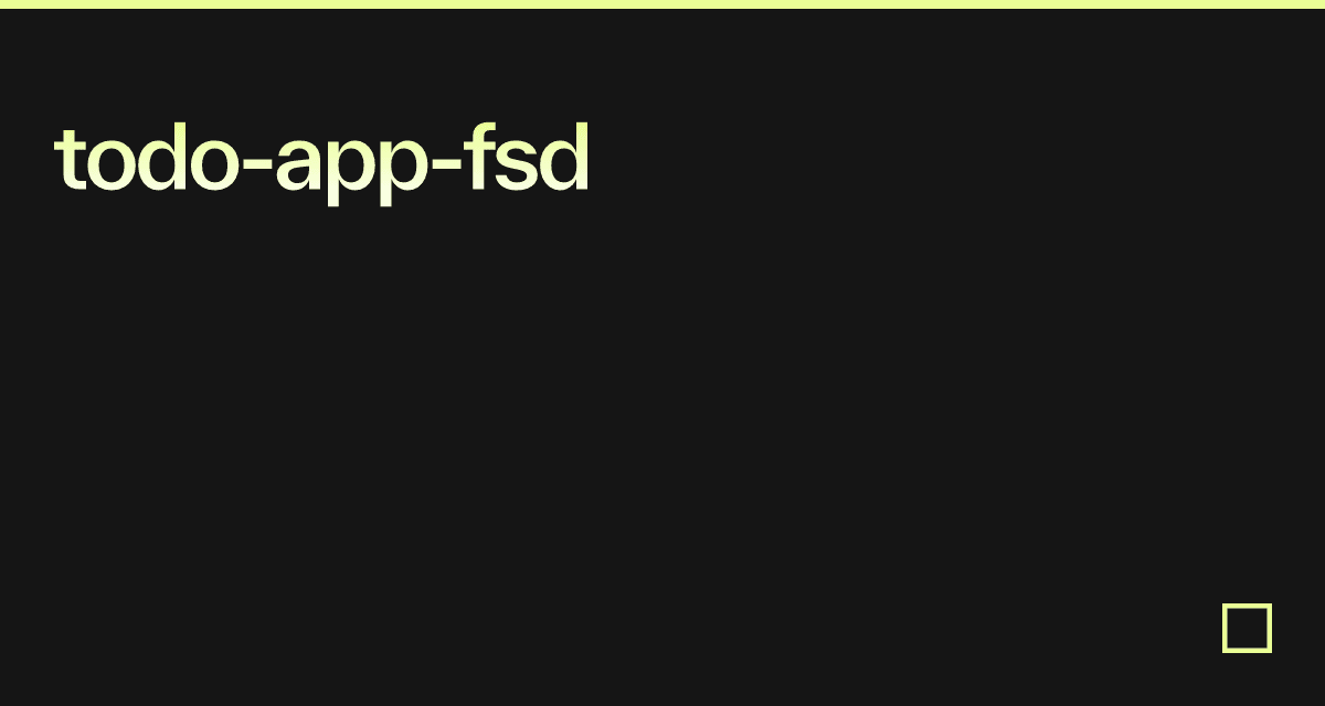 todo-app-fsd - Codesandbox
