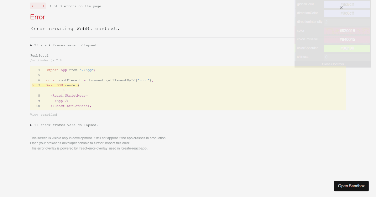 REACT Force graph - Codesandbox