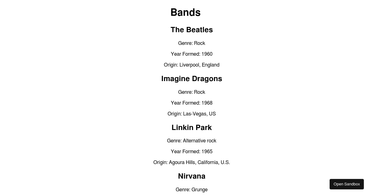 HW3 Bands - Codesandbox