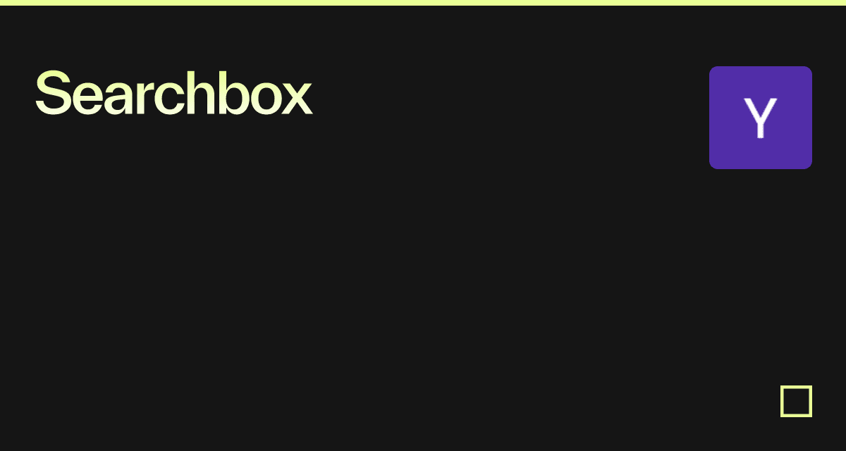 Searchbox - Codesandbox