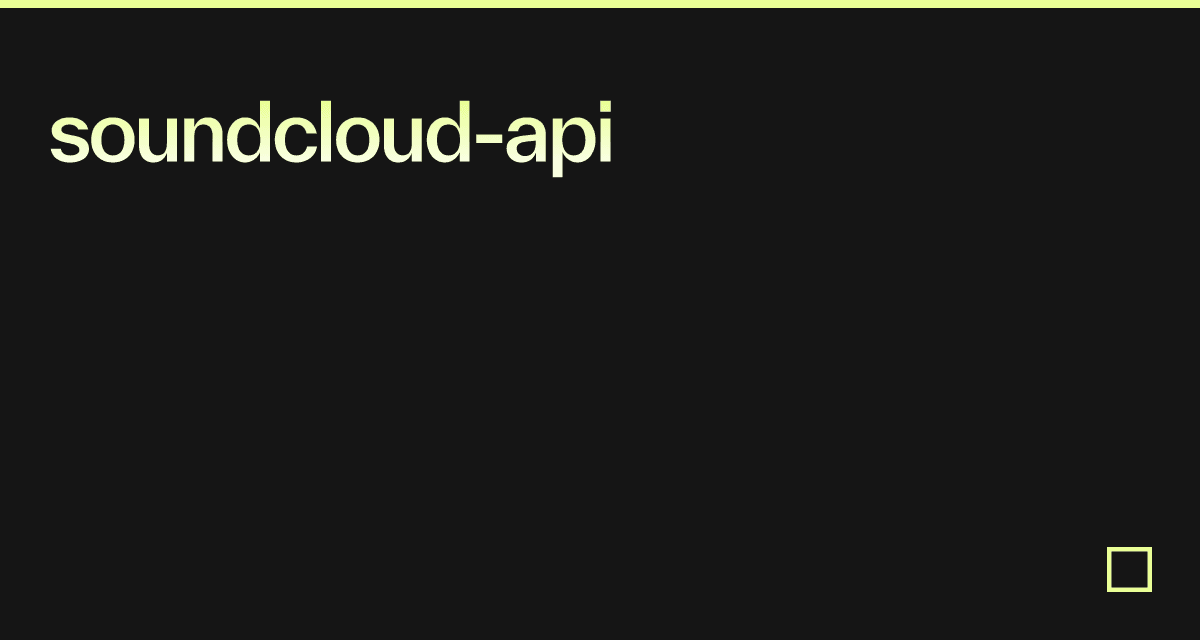 soundcloud-api - Codesandbox