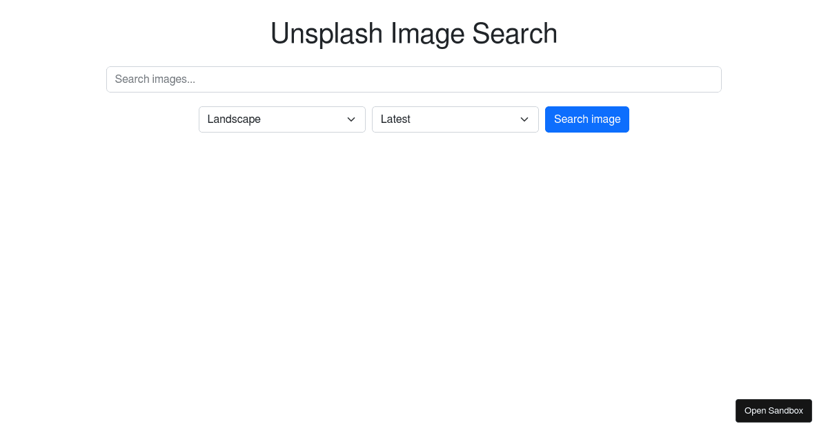 unsplash-seacher - Codesandbox