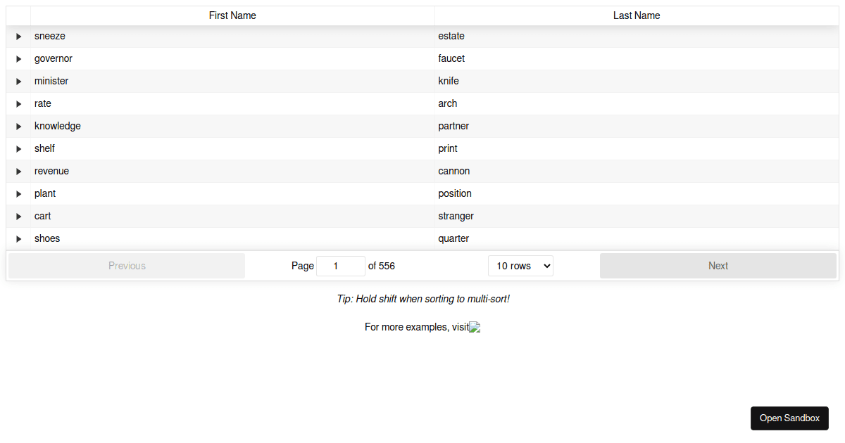 React-Table - Sub Components (forked) - Codesandbox React-Table - Sub Components (forked) - Codesandbox