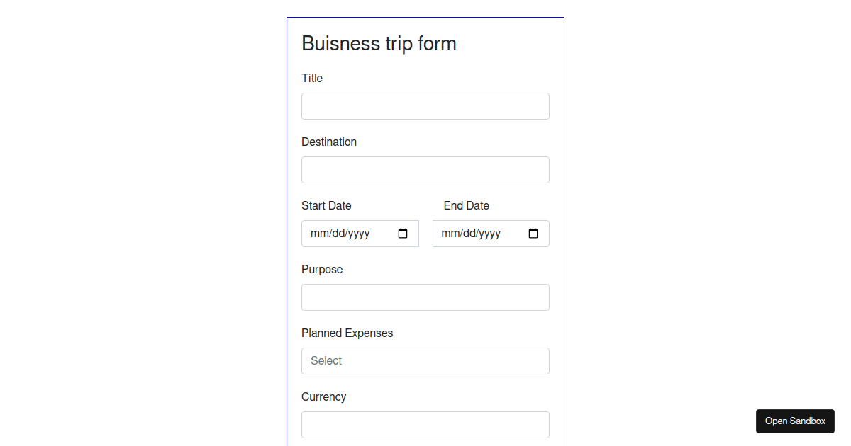 form-react - Codesandbox