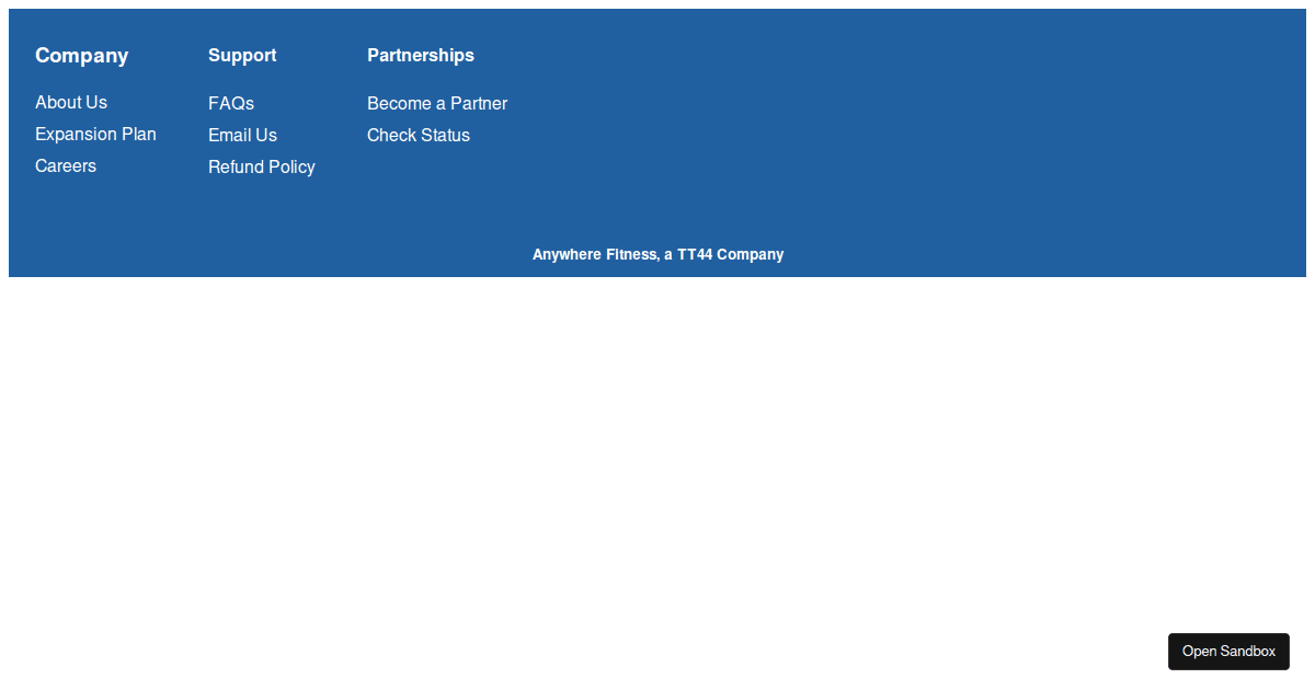 footer - Codesandbox