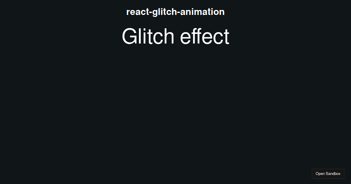 react-glitch-animation (forked) - Codesandbox