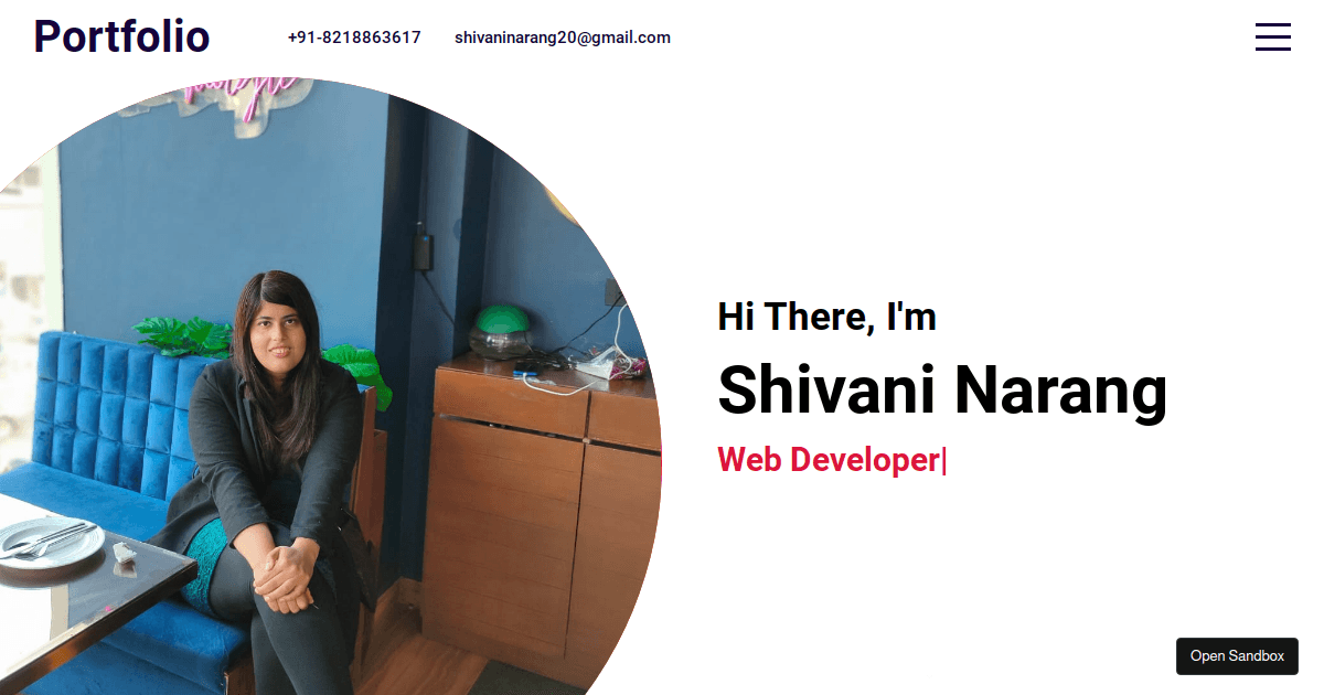 reactjs-portfolio - Codesandbox