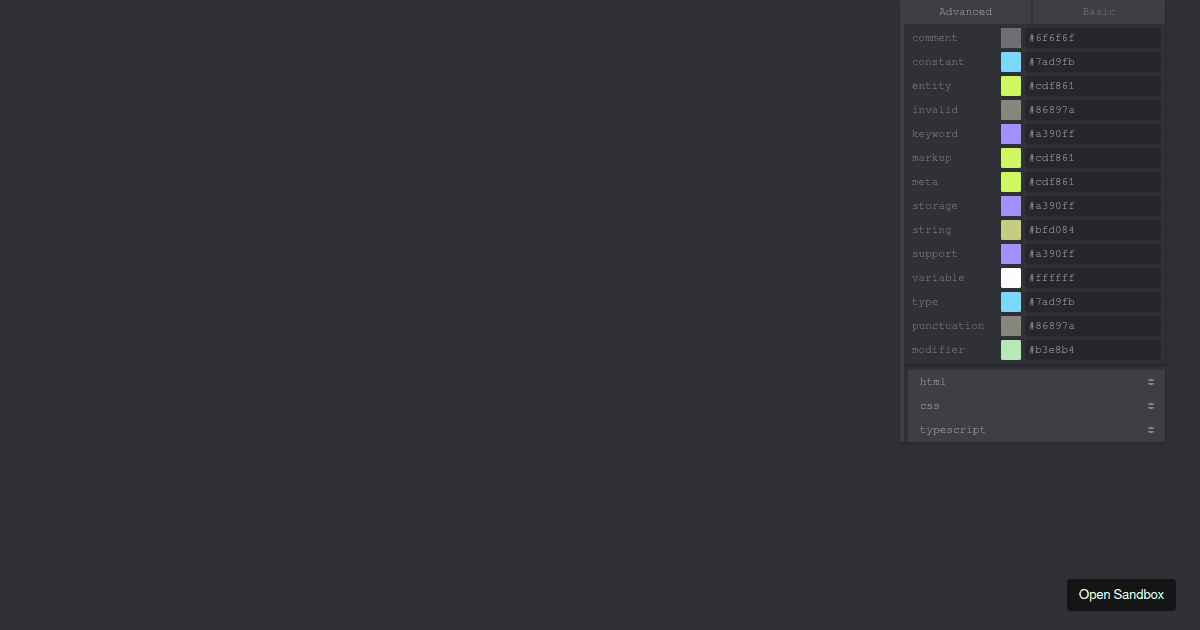 monaco-tokenizer-playground (forked) - Codesandbox