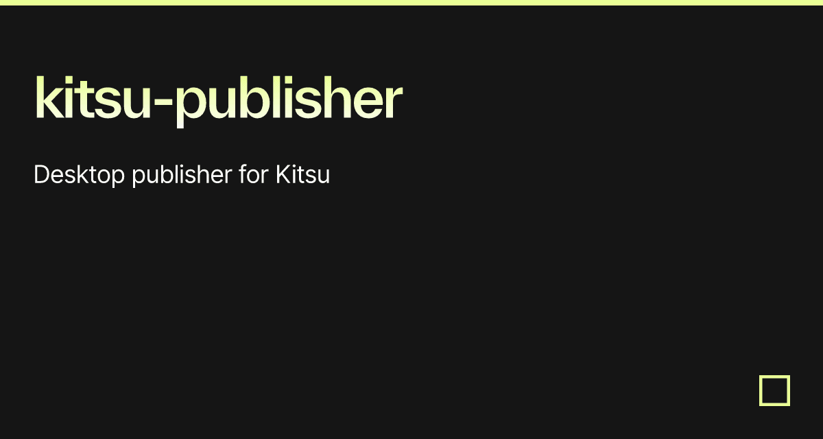 kitsu-publisher - Codesandbox