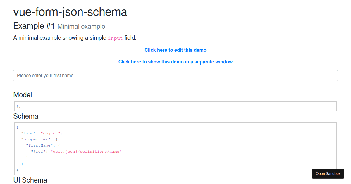 Issue #49 Multiple schemas - Codesandbox