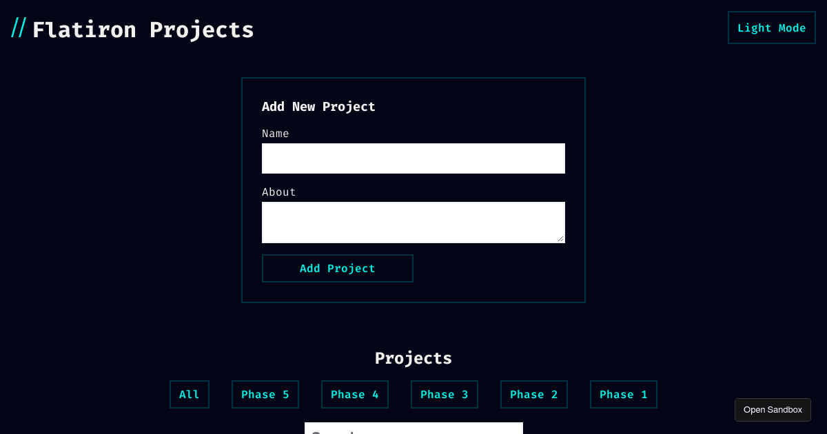 project-showcase - Codesandbox