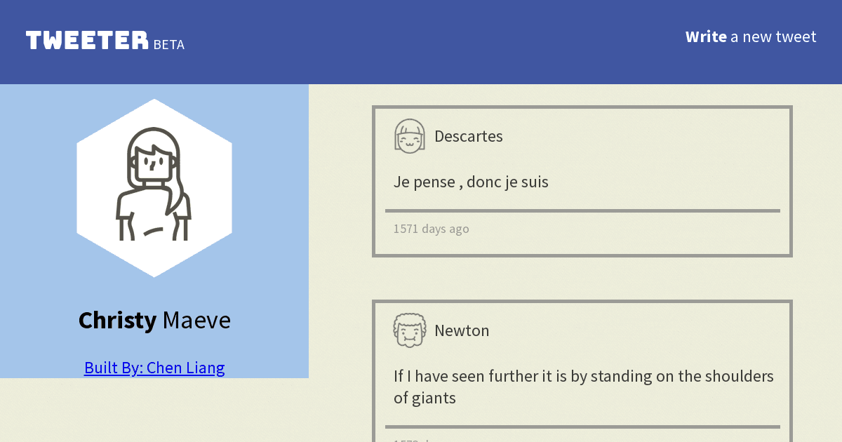 tweeter - Codesandbox