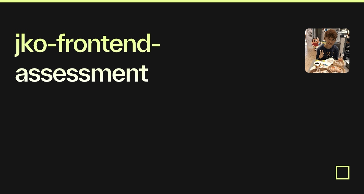jko-frontend-assessment - Codesandbox