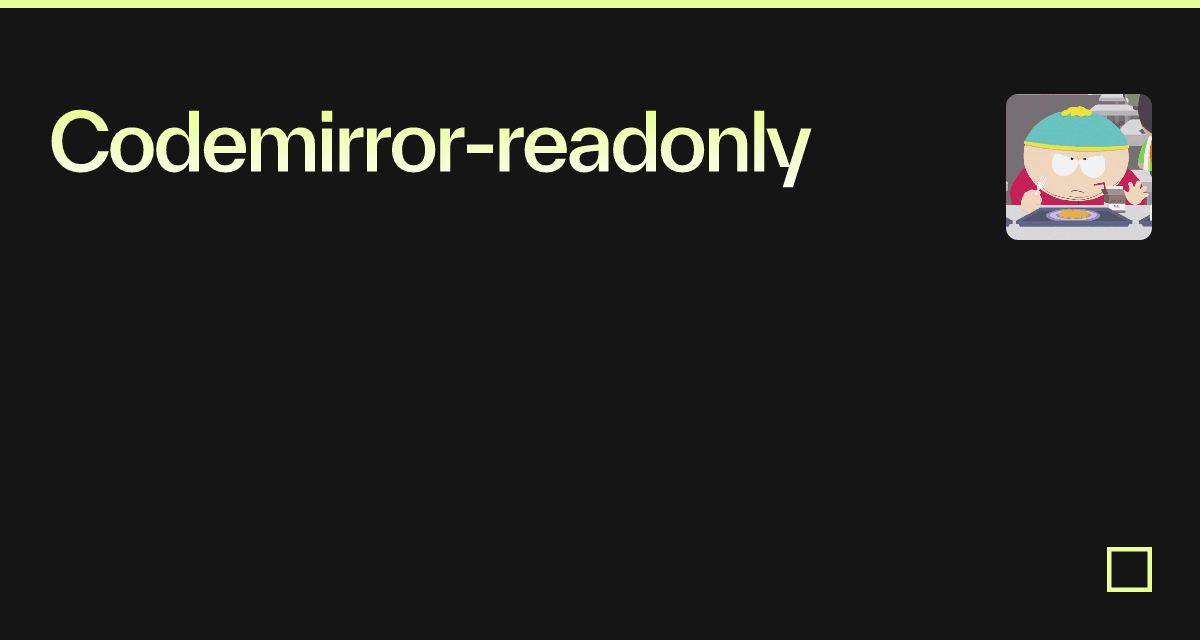 Codemirror-readonly - Codesandbox Codemirror-readonly - Codesandbox