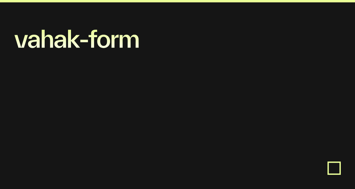 vahak-form - Codesandbox