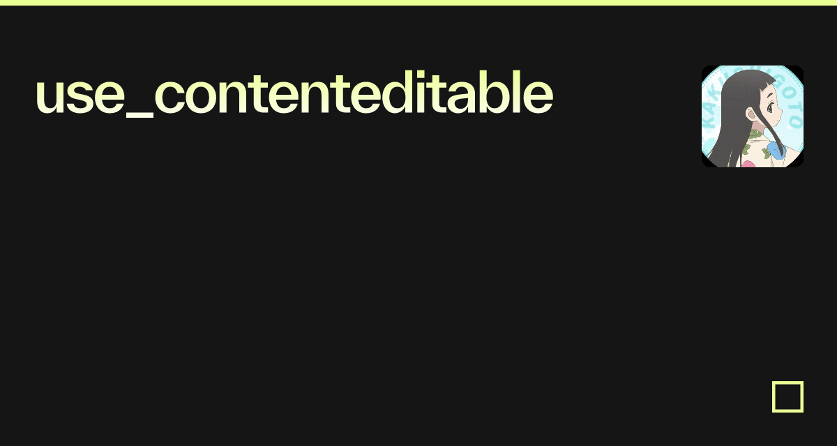 use_contenteditable - Codesandbox