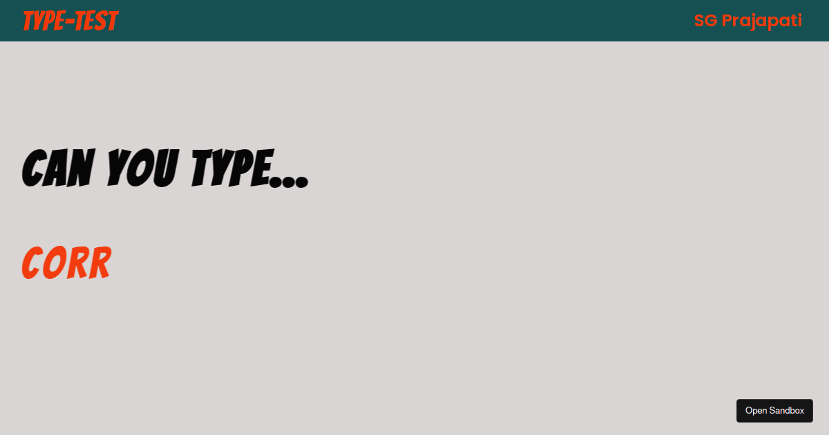 typetest - Codesandbox