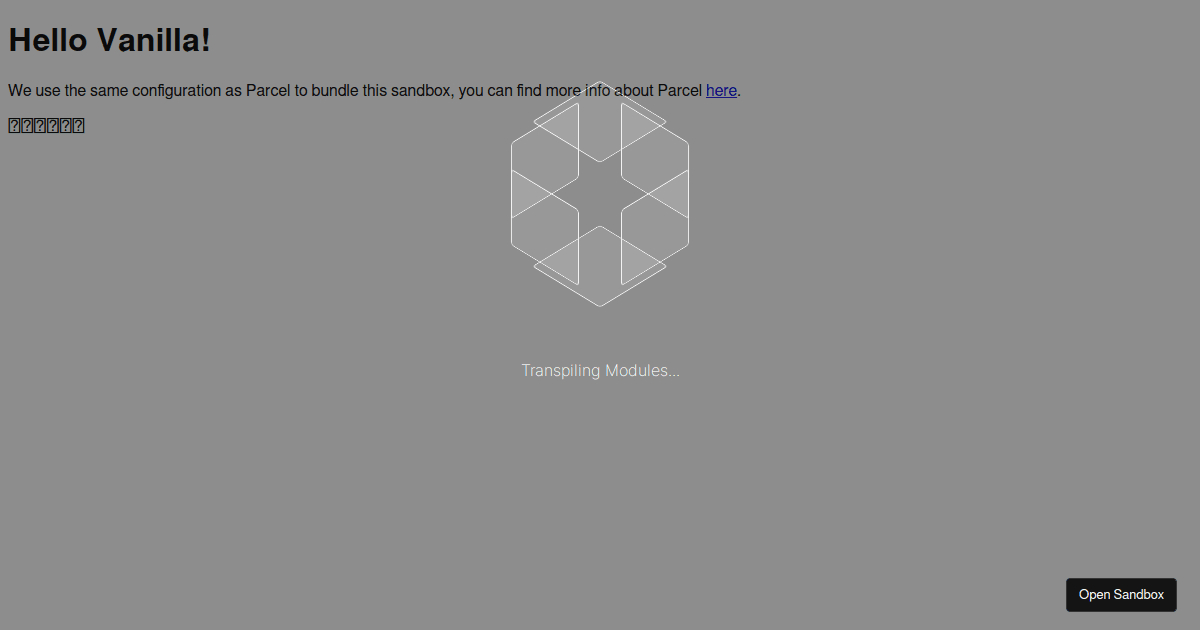 vanilla - Codesandbox