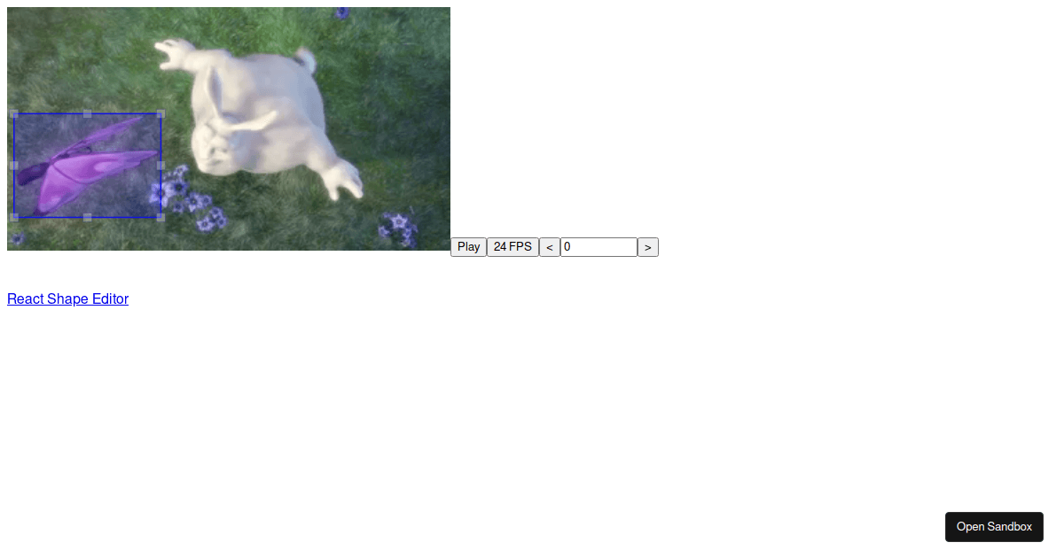 Bounding Boxes on Video - React Shape Editor - Codesandbox
