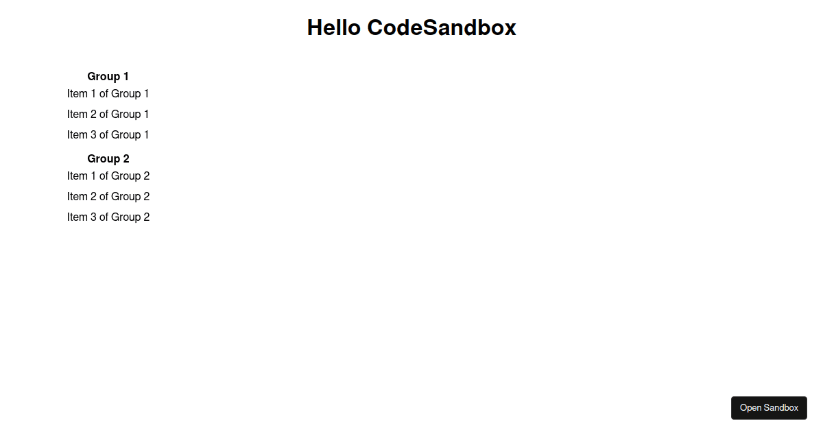 section-list - Codesandbox