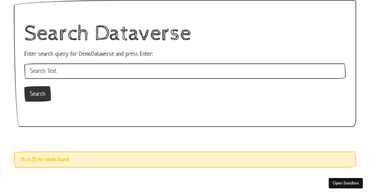 Dataverse - Codesandbox