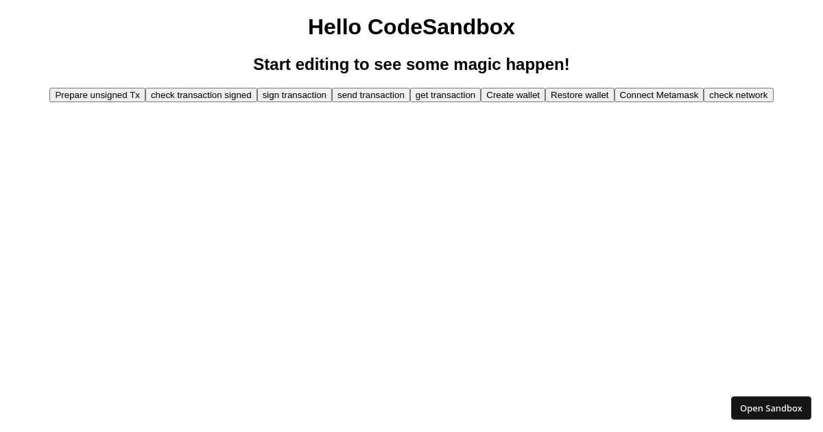 web3 - Codesandbox