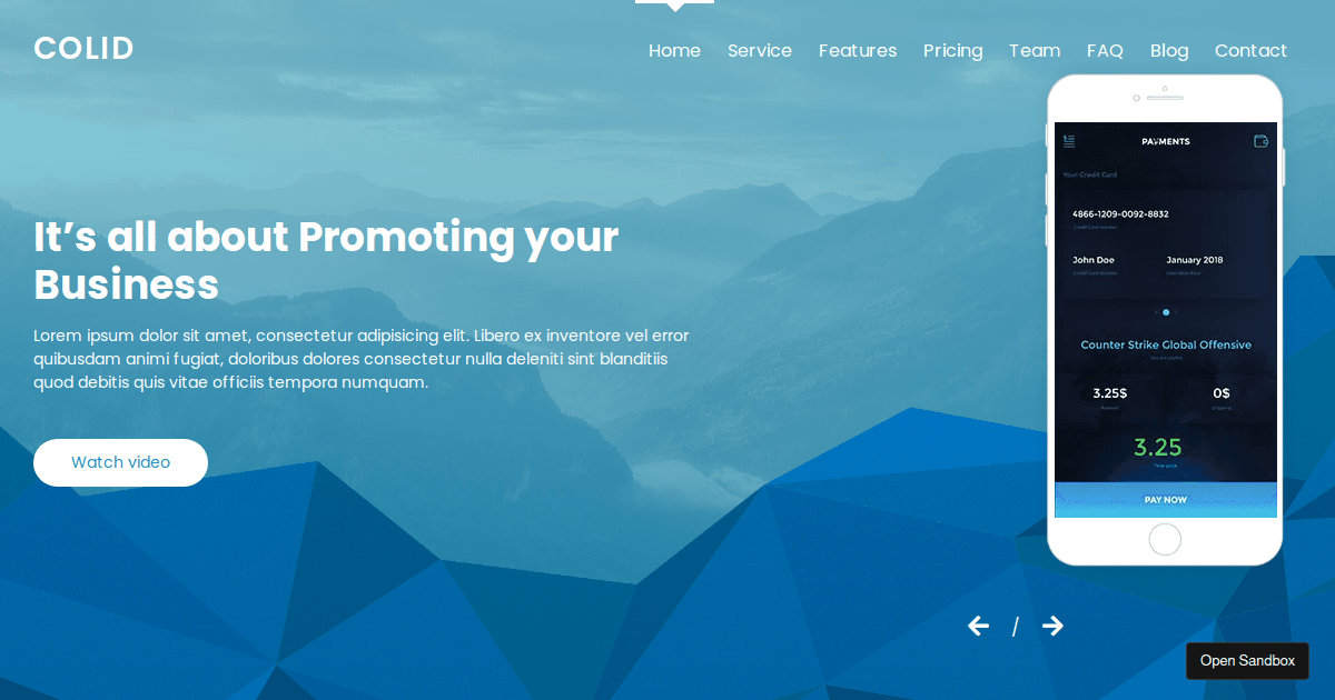 react-website - Codesandbox